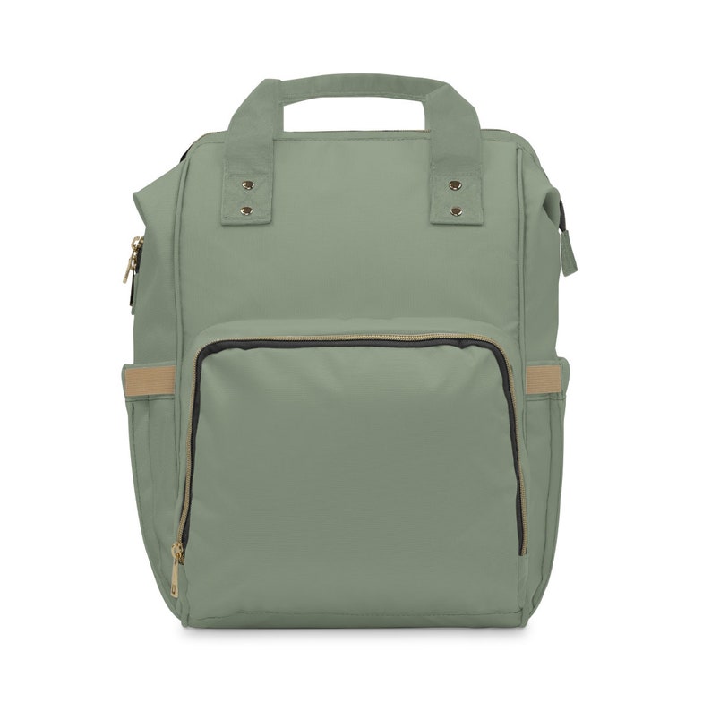 Sage Green Diaper Bag, Diaper Backpack, Minimal Diaper Bag, Unisex ...