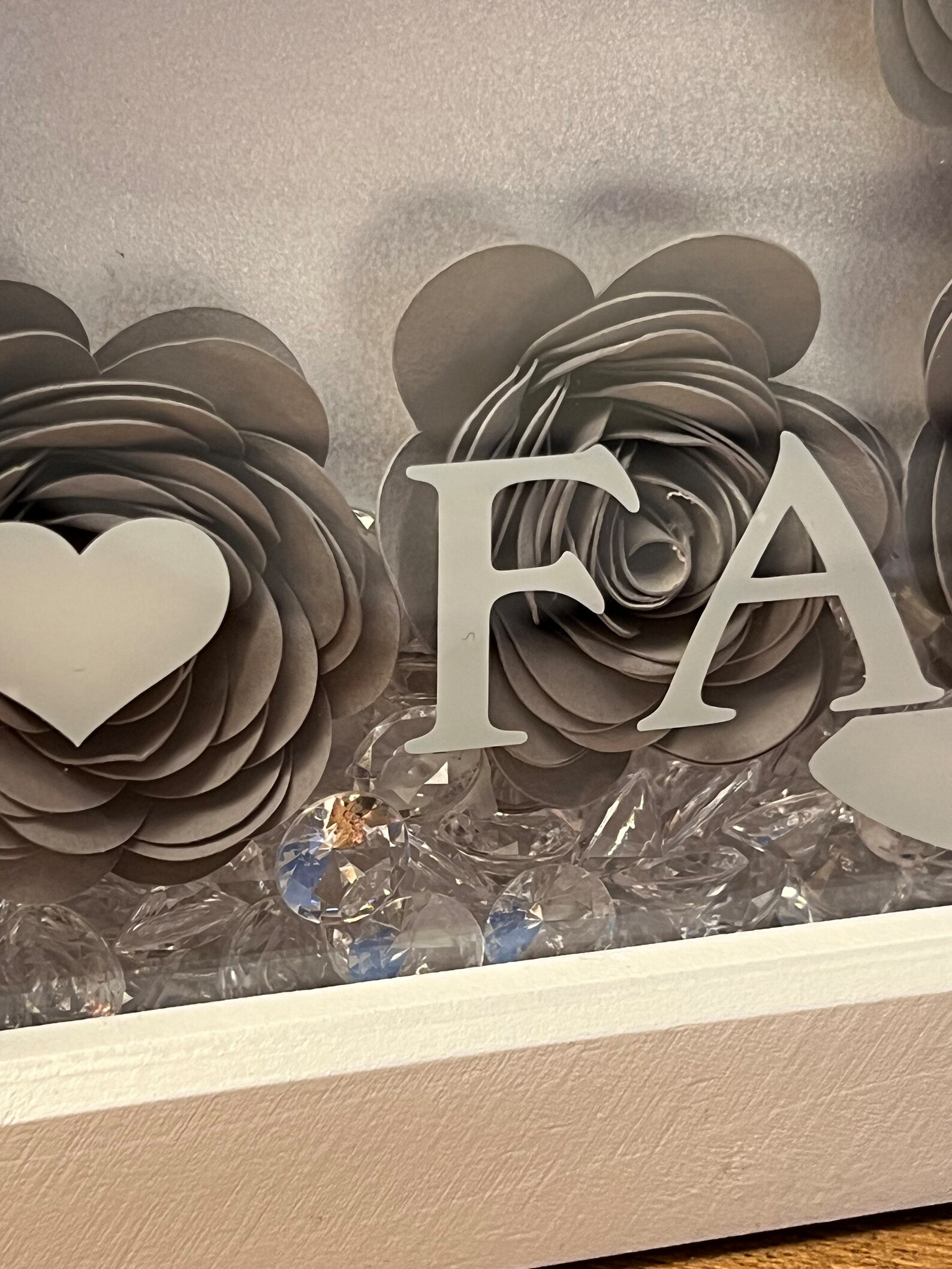 Custom Family Tree Shadowbox With Paper Handmade Roses. Option - Etsy