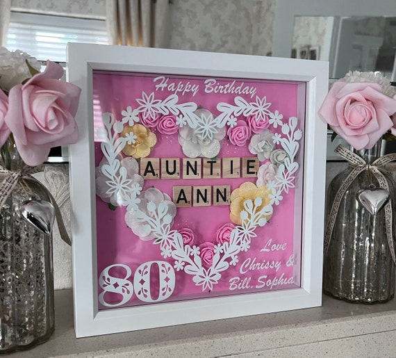 Personalised Birthday Floral Box Frame. Handmade With Own - Etsy