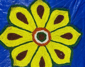 Ethnic Rangoli Mat 2feet/ Pooja Mat/ Decor Mat/ Festive/ Diwali ...
