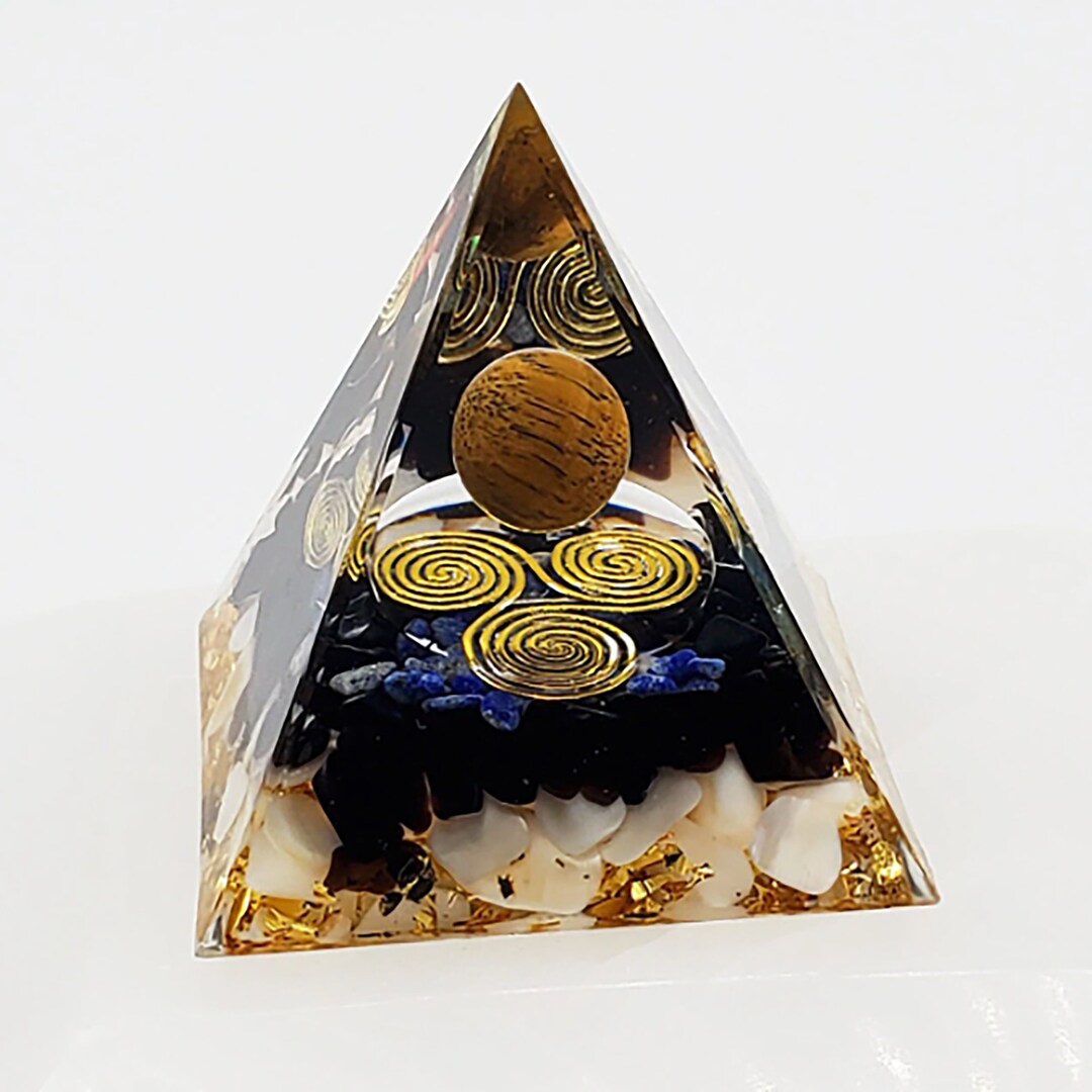 Tigers Eye Pyramid Orgone Pyramid, Orgonite, Healing Pyramid ...