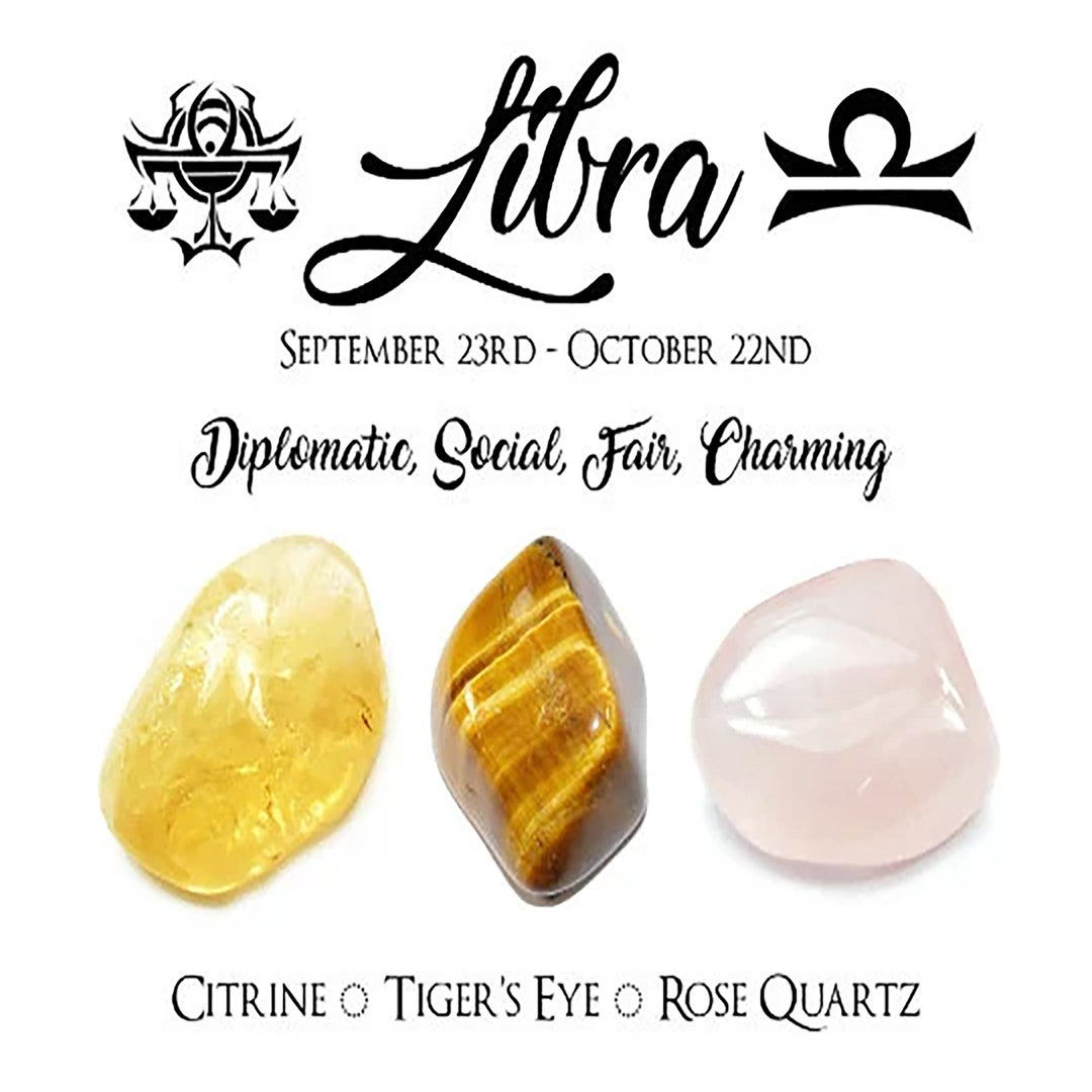 Libra Crystals Healing Crystal Set for Libra Birthday, Gifts, Energy ...