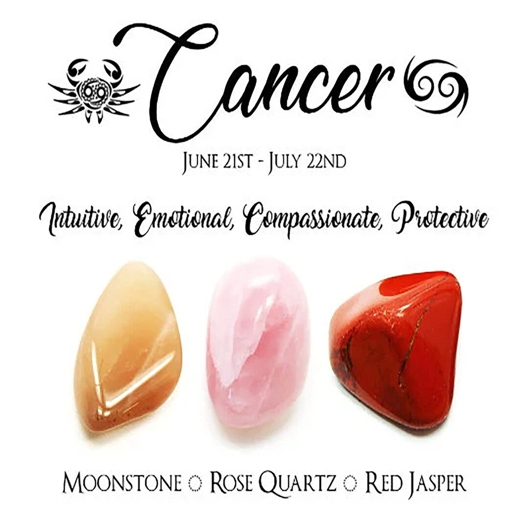 Cancer Zodiac Crystals Healing Crystal Set for Cancer Birthday, Gifts ...