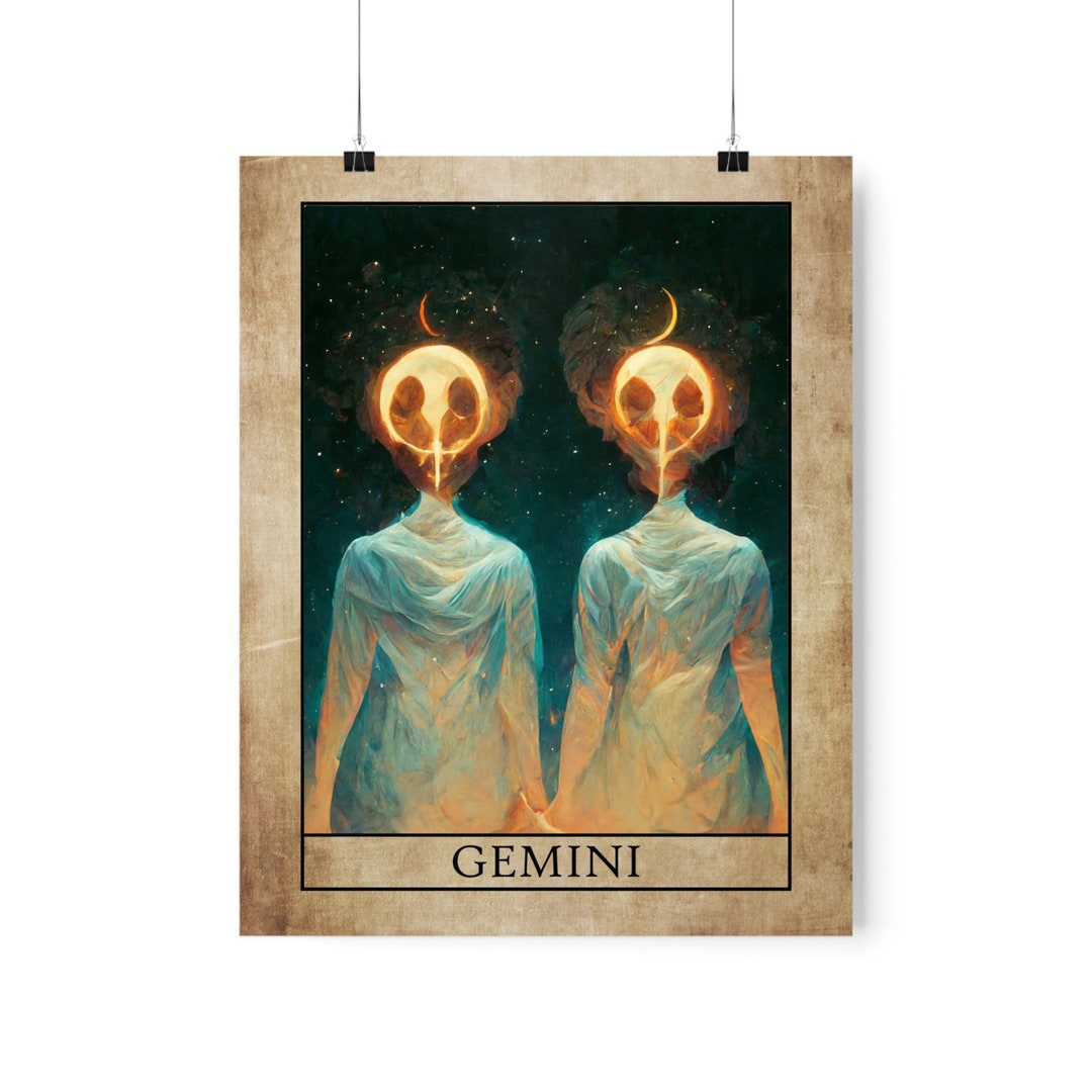Gemini Zodiac Poster Gemini Birthday Gifts, Gift Ideas, Star Sign Print ...