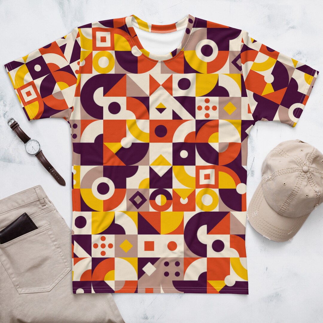 Geometric Earthtones T-shirt - Etsy