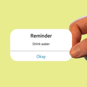 Drink Water iPhone Styled Reminder Sticker 5 Pack,daily Reminder Die ...