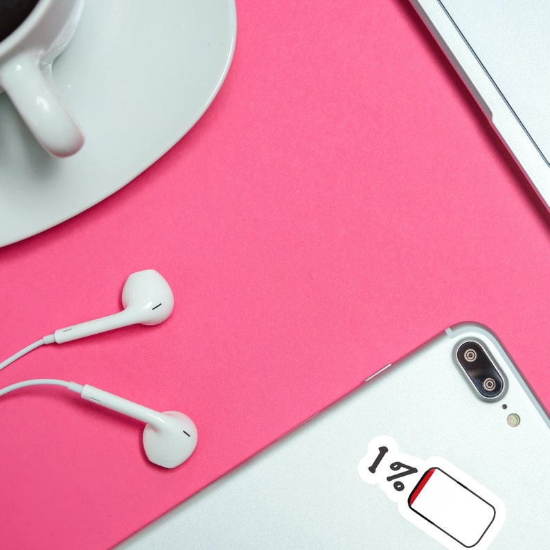 Low Battery Sticker,cute Sticker,water Bottle Sticker,laptop Sticker - Etsy