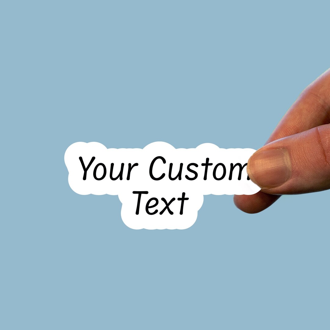 Custom Text Sticker 5-pack, Personalized Vinyl Decal - Etsy