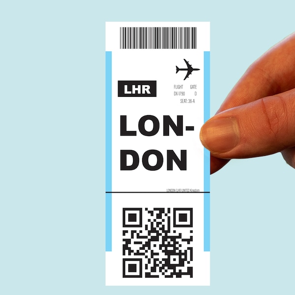 Plane Ticket Sticker - Etsy