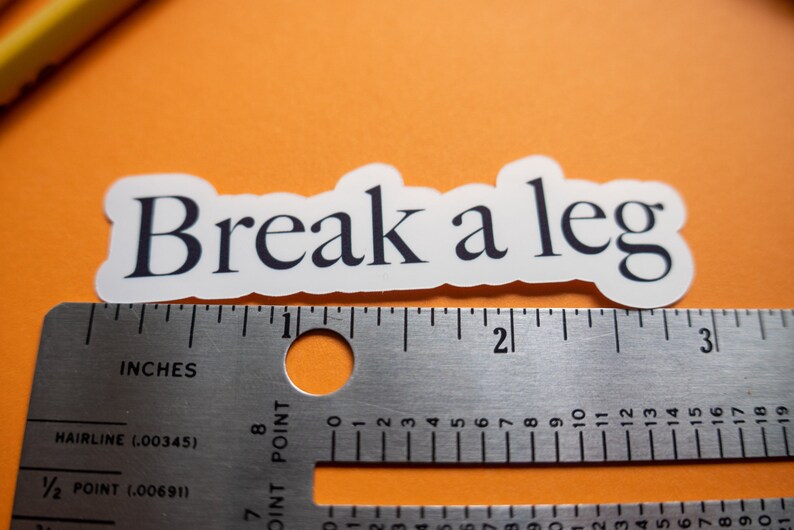 Break a Leg Stickerword Stickerwater Bottle Stickerlaptop - Etsy