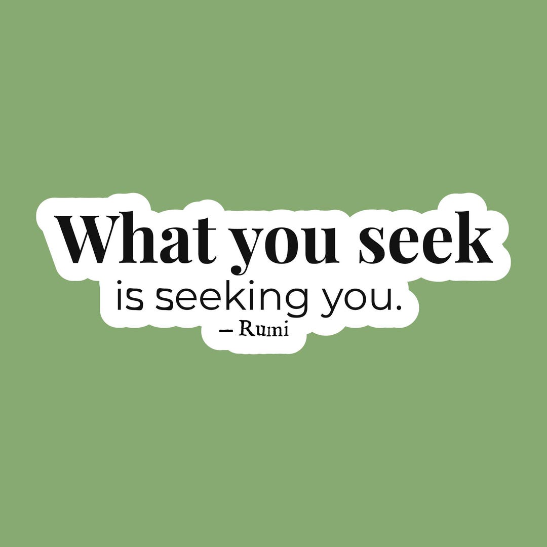 Rumi Quote Sticker Inspirational Philosophy Vinyl Decal | Journal Label ...