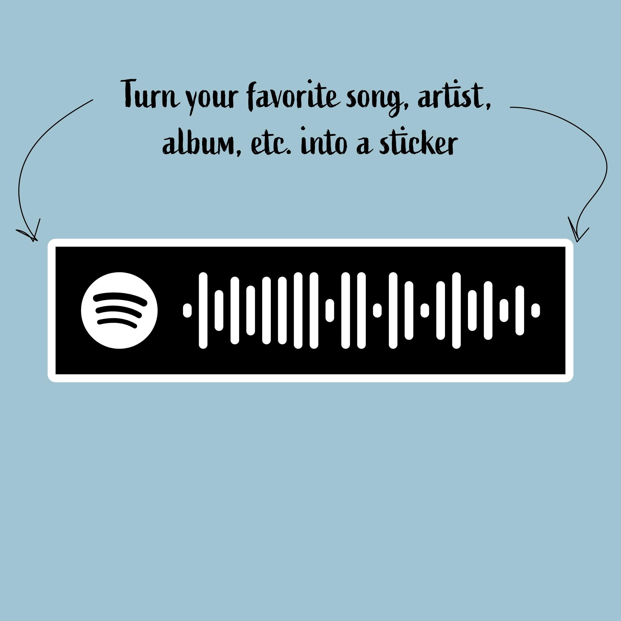 Custom Spotify Code Vinyl Sticker Waterproof UV Resistant Music Gift ...