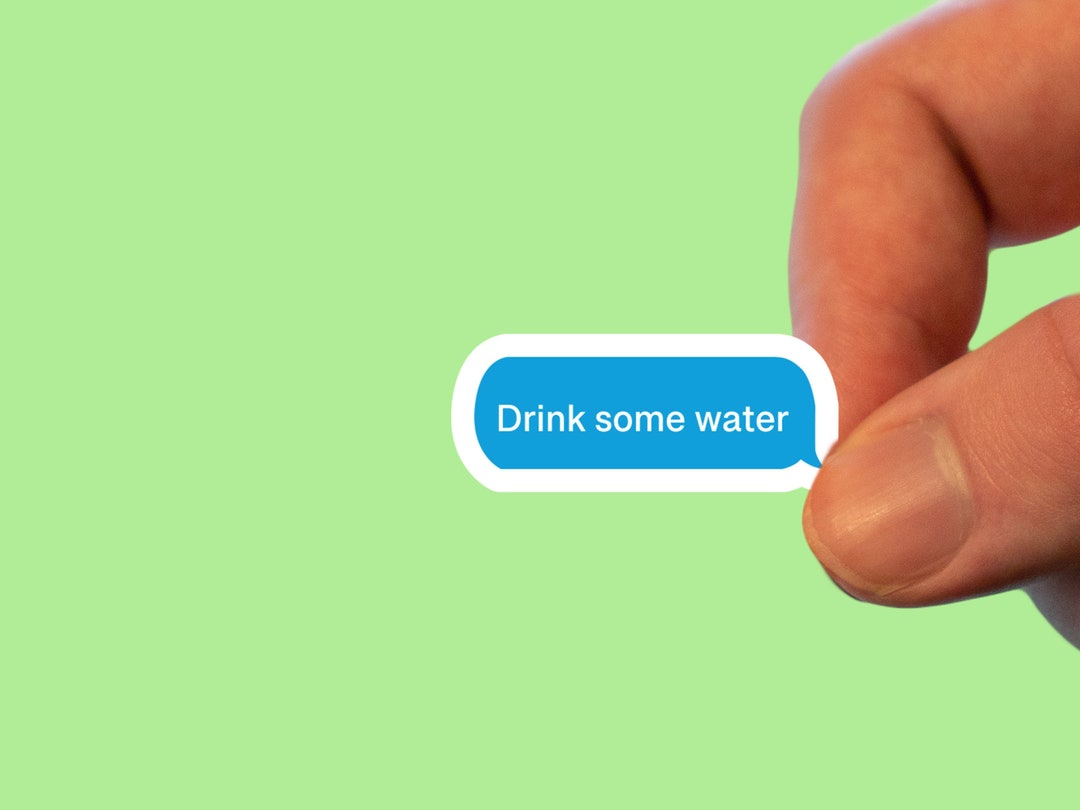 Drink Water Text Message Sticker,laptop Sticker,waterbottle Sticker ...
