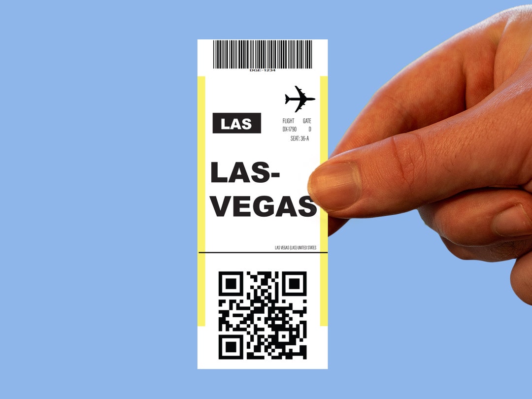 Las Vegas Plane Ticket Sticker, LAS Travel Decal - Etsy Australia