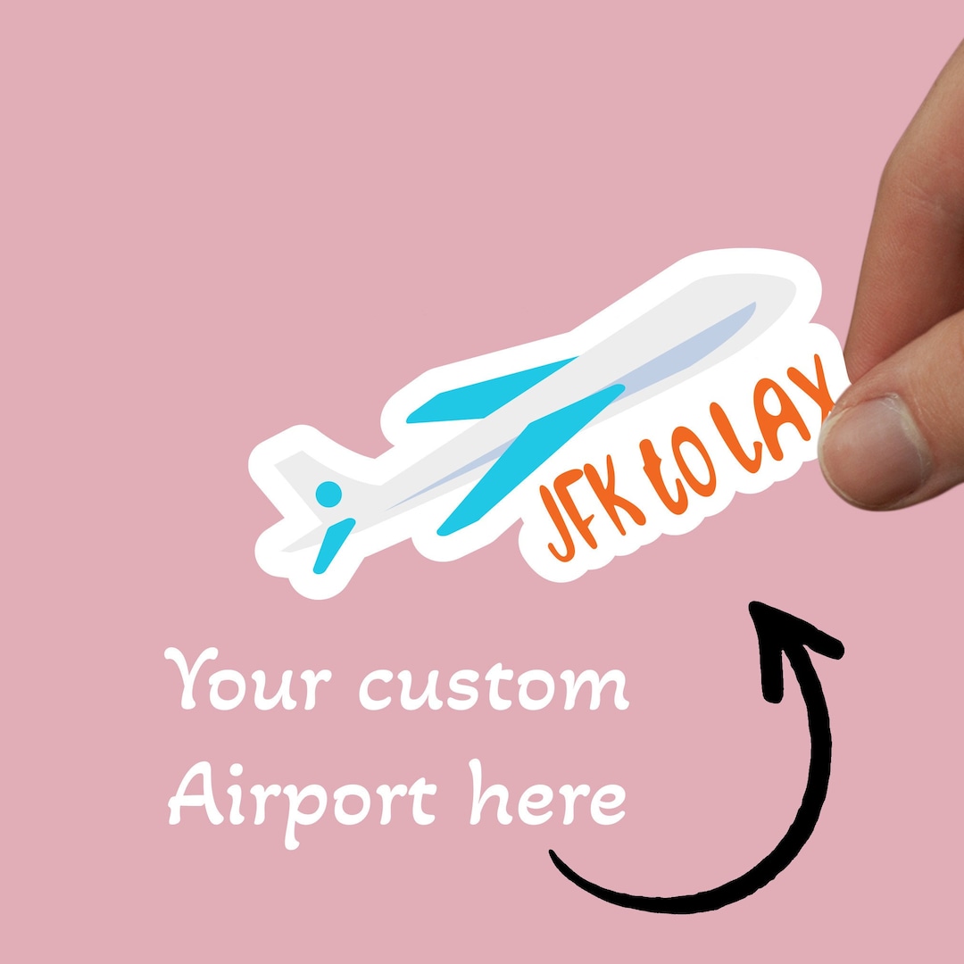 Custom Plane Airport Sticker,personalized Travel Sticker,luggage ...