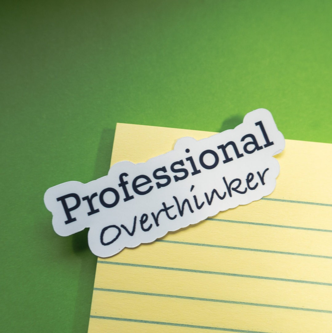 Professional Overthinker Sticker,funny Sticker,water Bottle Sticker ...