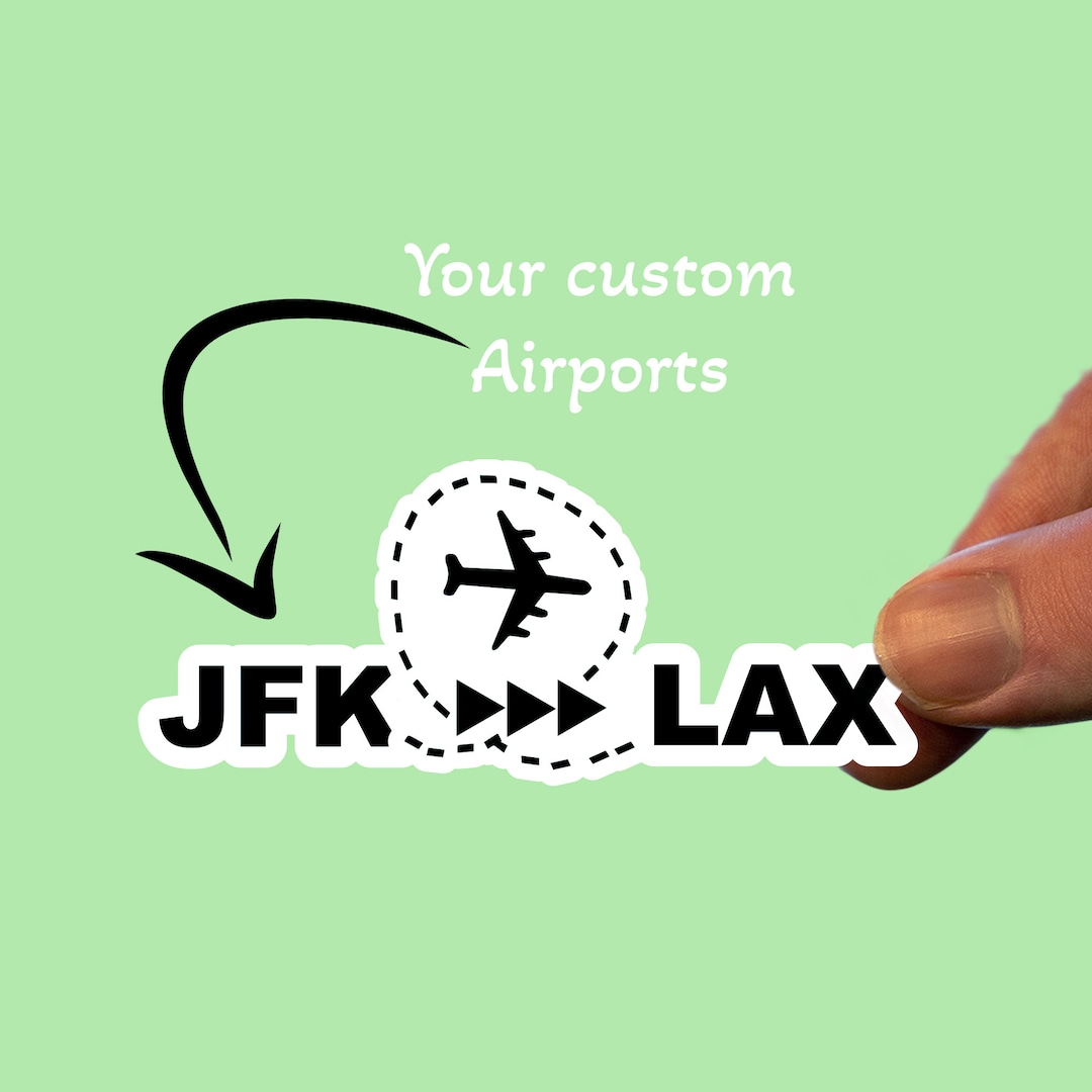 Custom Plane Airport Sticker,personalized Travel Sticker,luggage ...