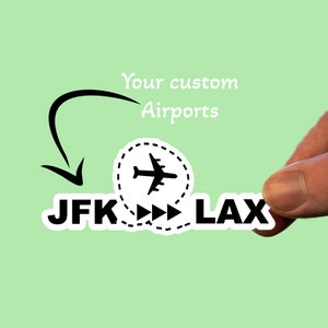 Custom Plane Airport Sticker,personalized Travel Sticker,luggage ...