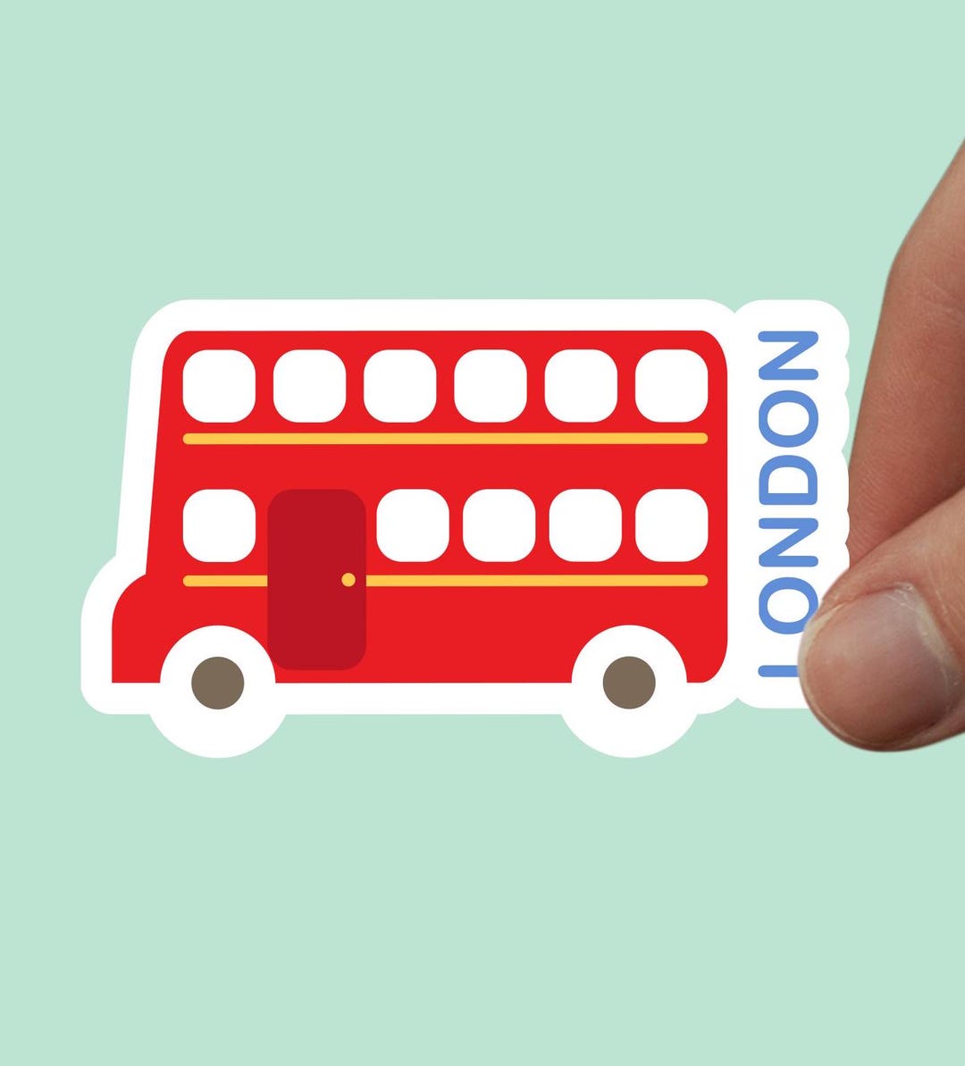 London Red Bus Travel Sticker,europe Vacation,tourism Decal,waterbottle ...