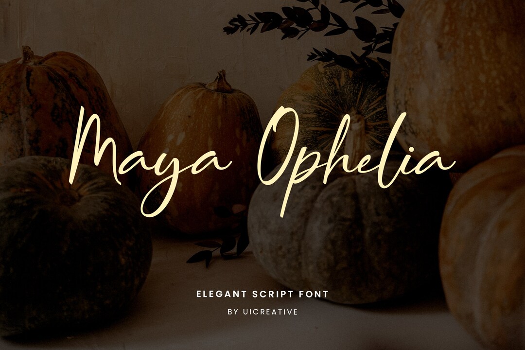 Maya Ophelia Signature Font for Canva Fonts, Templett, Corjl ...