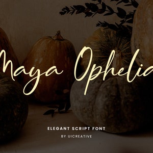 Maya Ophelia Signature Font for Canva Fonts, Templett, Corjl ...