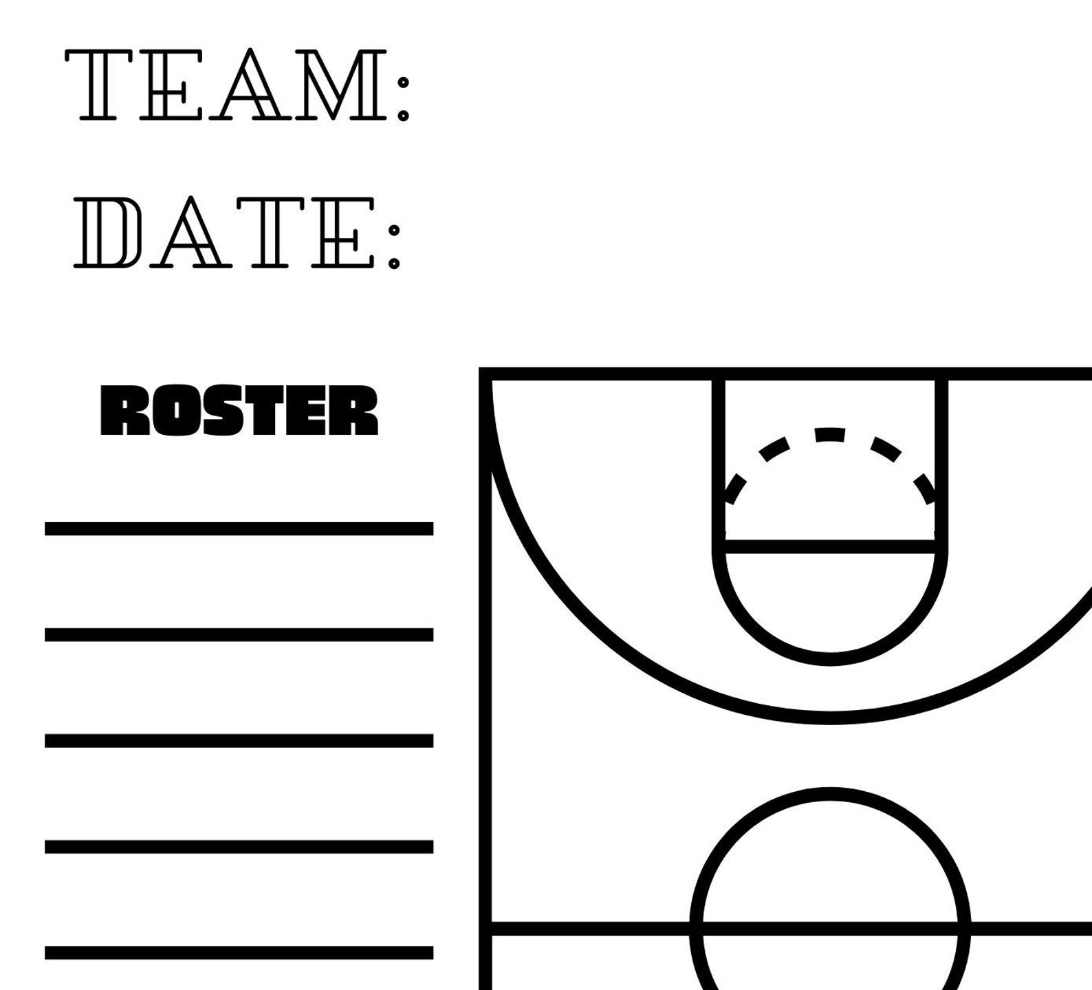 Basketball Coach Clipboard Template - Etsy