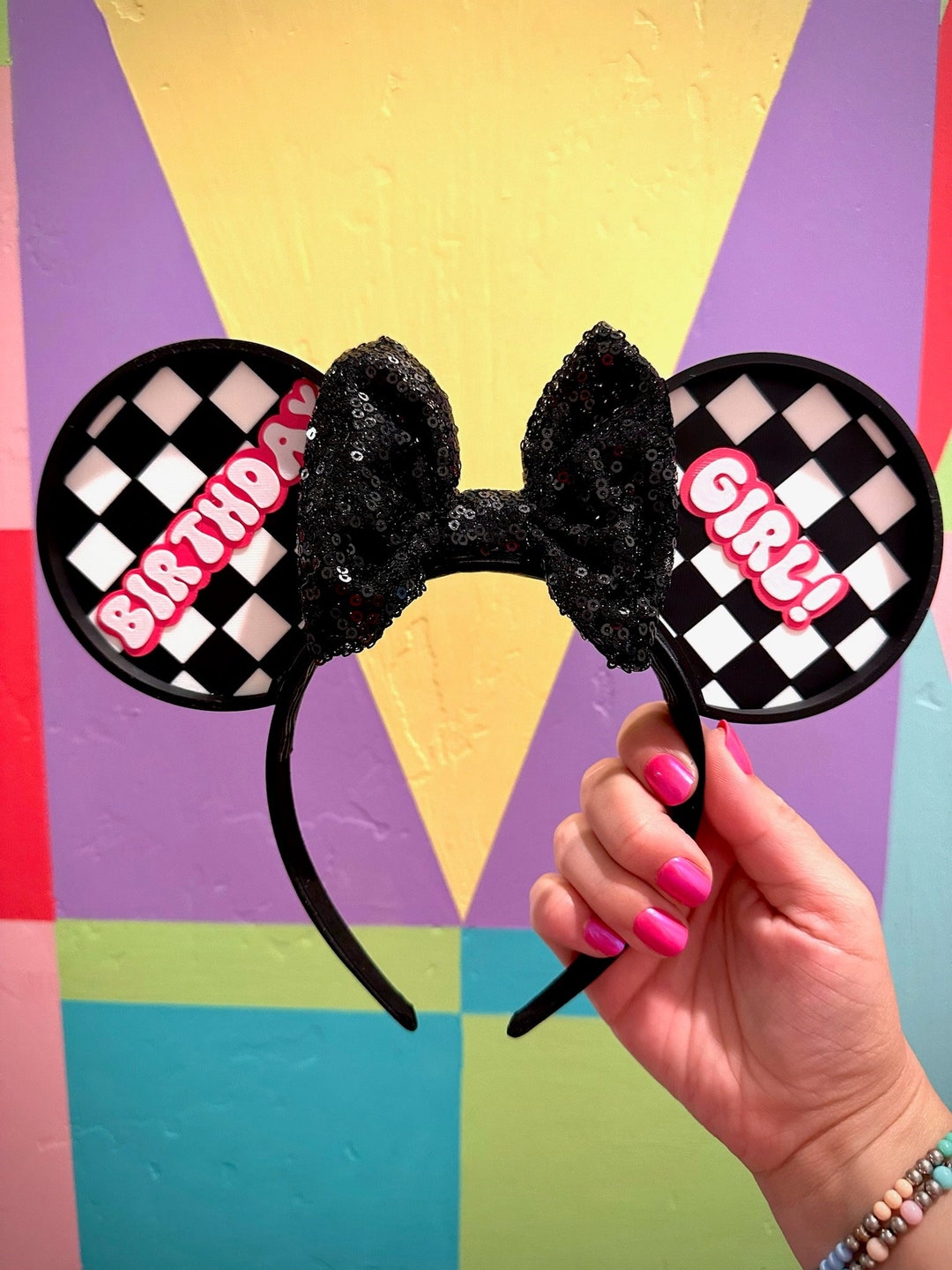Birthday Mouse Ears - 3D Printed, Customizable - Pin Your Age to the ...