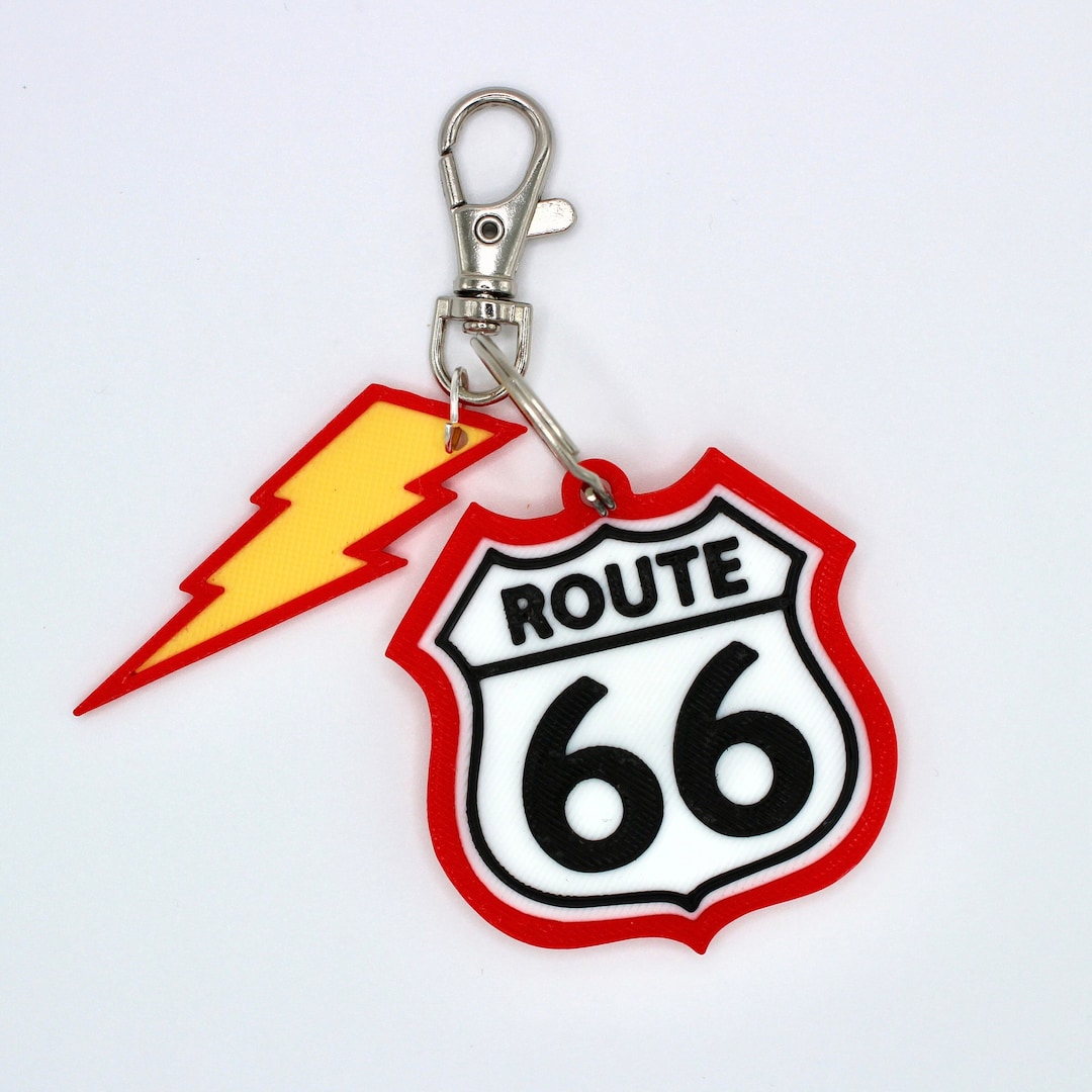 Route 66 Keychain - 3D Printed - Etsy