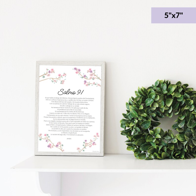 Printable Salmo 91 (spanish Version)verso Bíblico (4 Sizes) - Etsy
