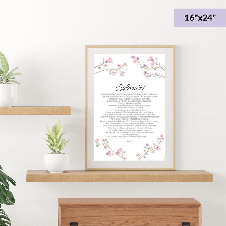 Printable Salmo 91 (spanish Version)verso Bíblico (4 Sizes) - Etsy