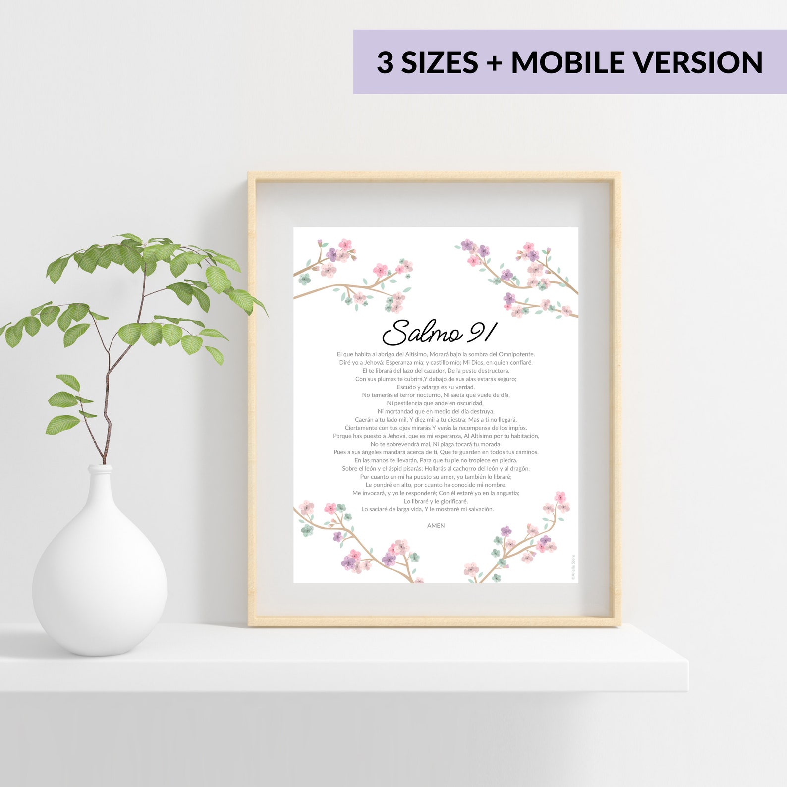 Printable Salmo 91 (spanish Version)verso Bíblico (4 Sizes) - Etsy