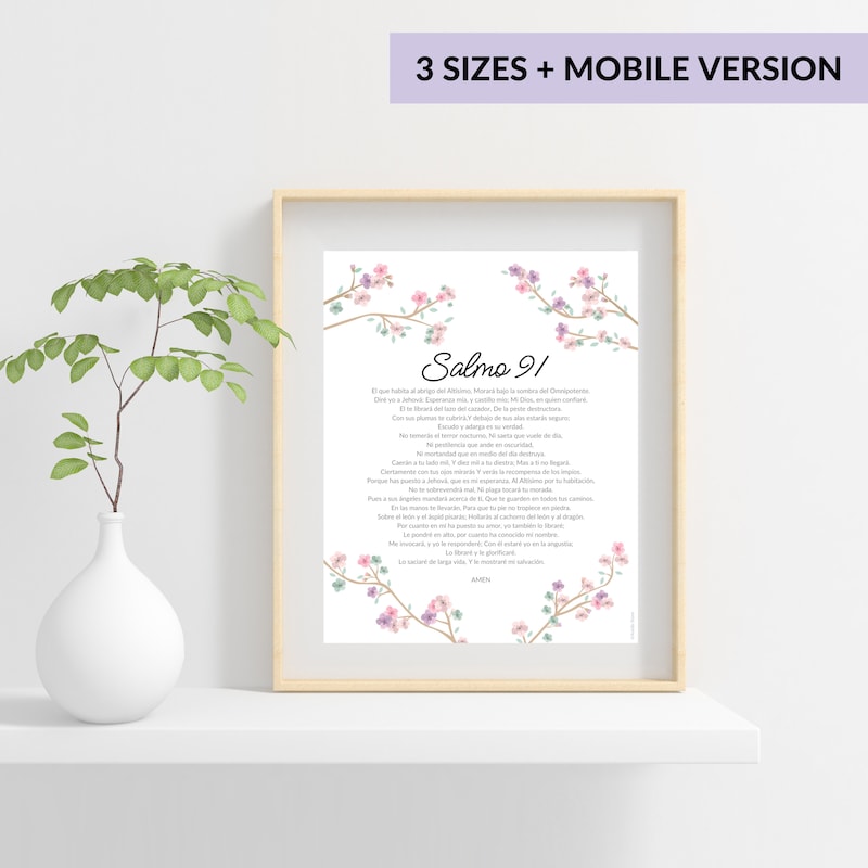 Psalm 91 Spanish - Etsy