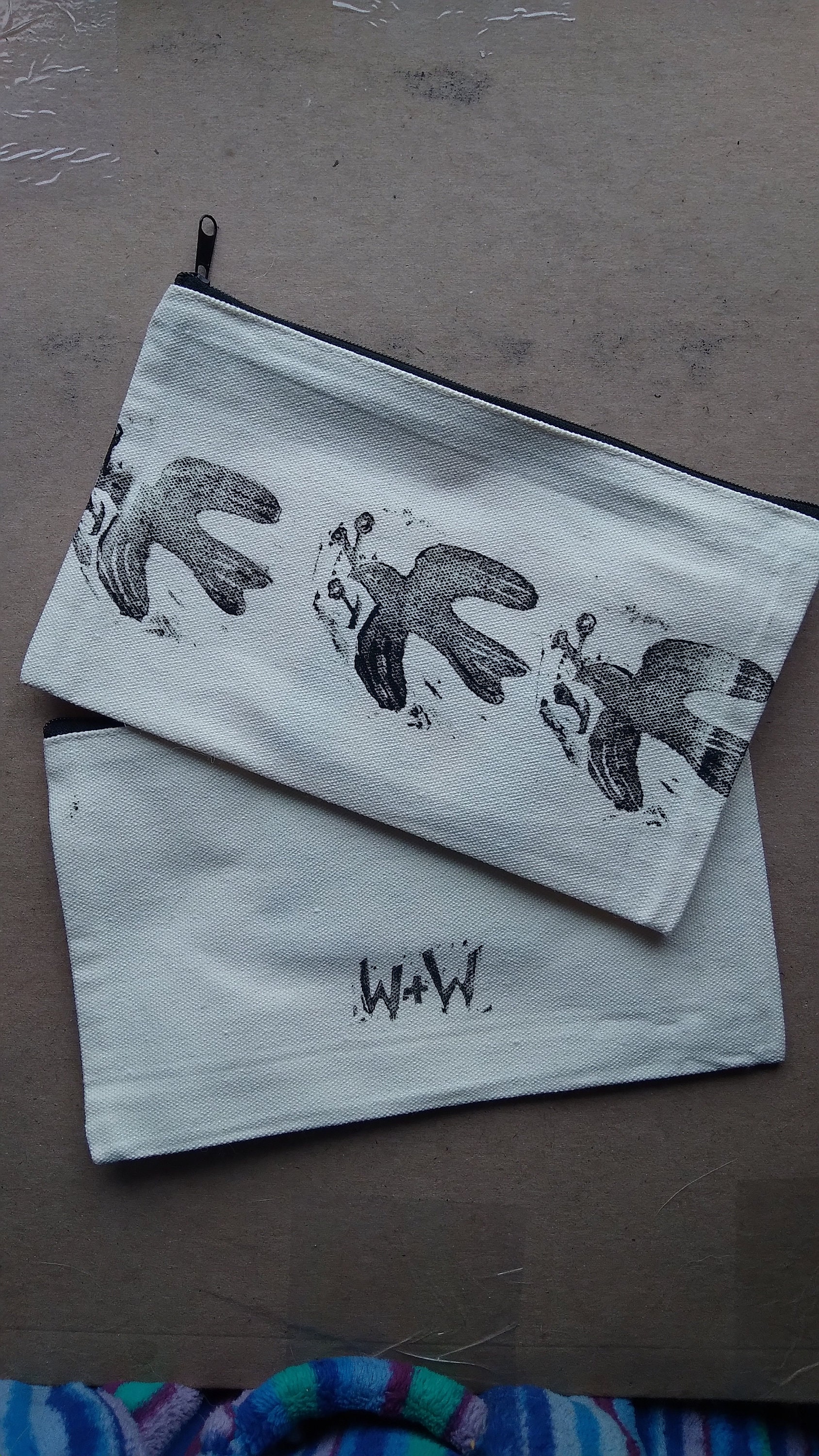 Handprinted Pencil Bag - Etsy