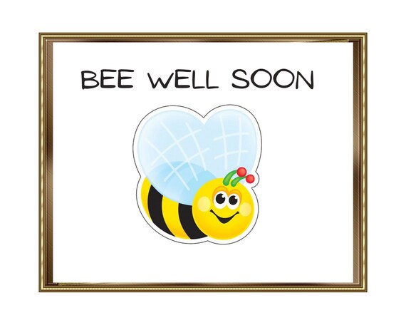 Bee Well Soon Card Printable - Etsy