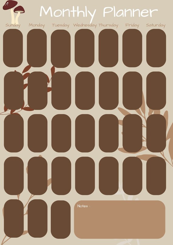 Monthly Planner Weekly Planner Unique Planners - Etsy