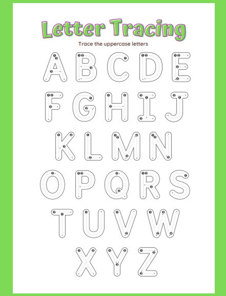 Letter Tracing Printable Sheet, School Activities, Back to School ...