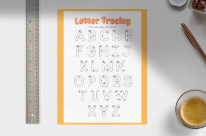 Letter Tracing Printable Sheet, School Activities, Back to School ...