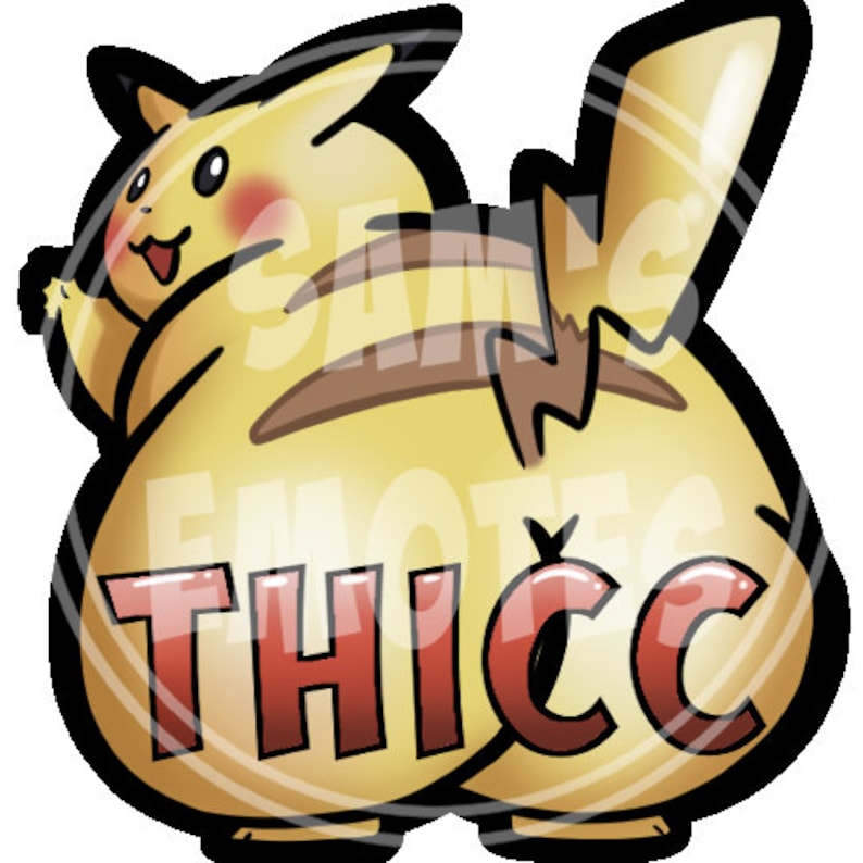 THICC Pikachu Emote - Etsy