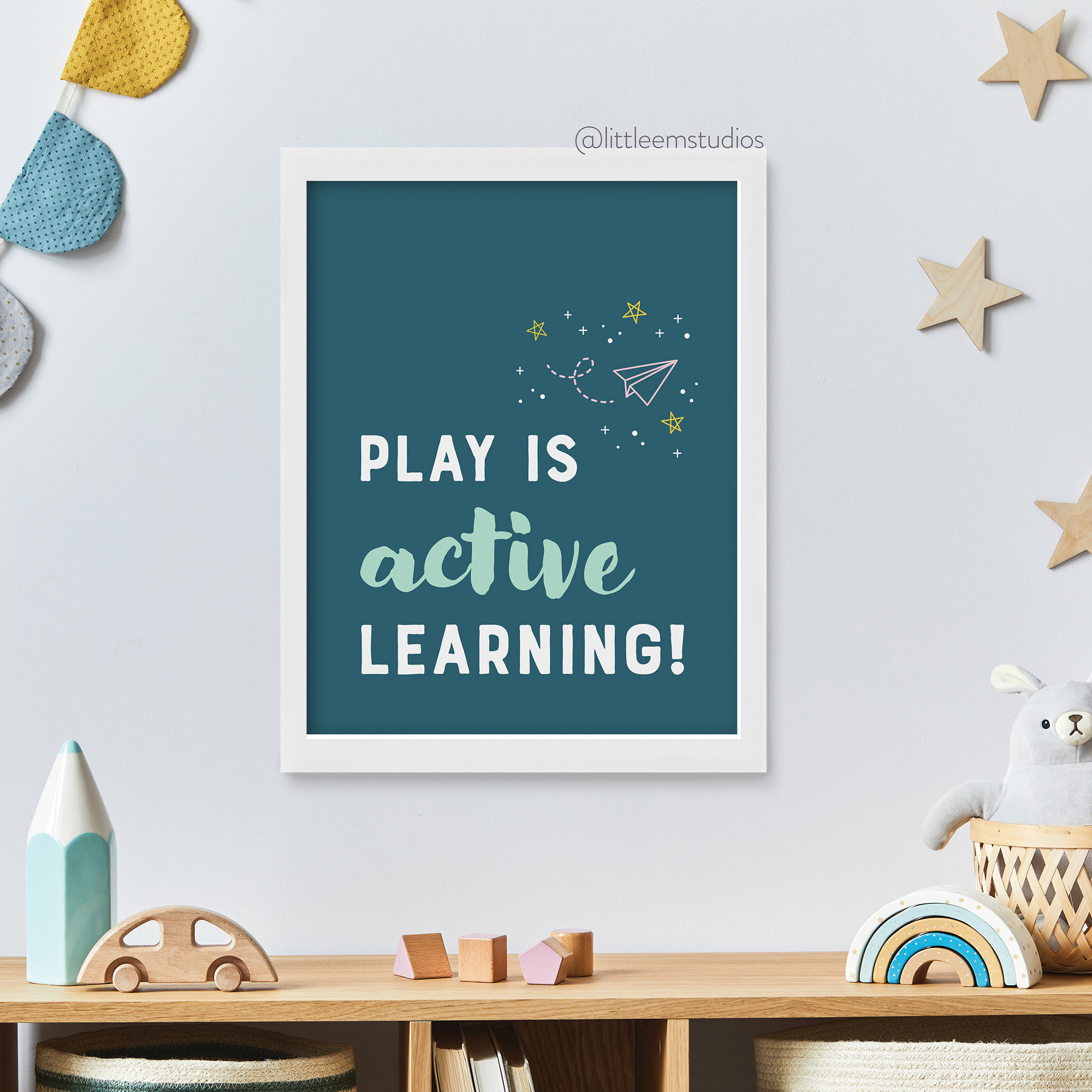 Kids Playroom Art Print, Play is Learning Poster, Play Therapy ...
