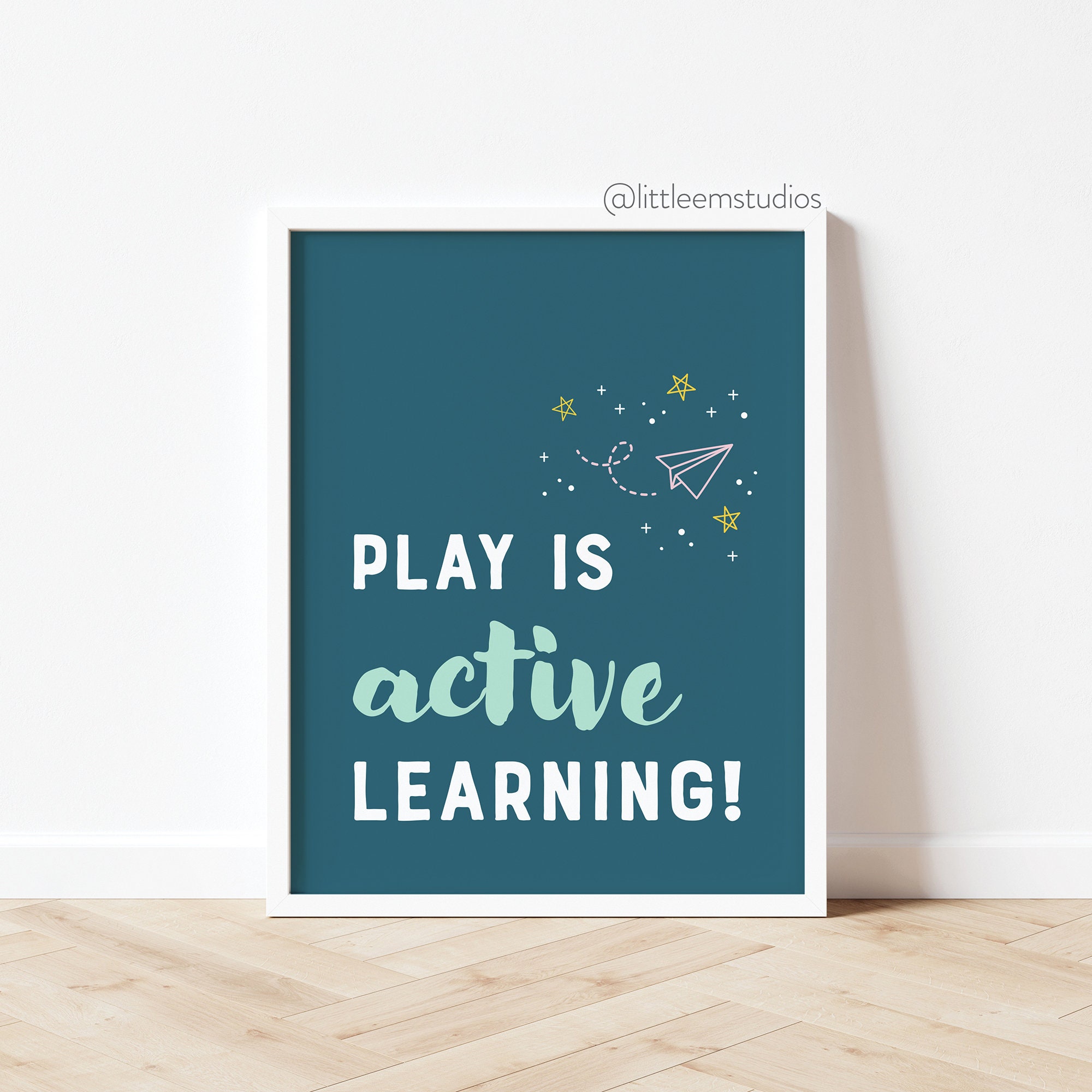 Kids Playroom Art Print, Play is Learning Poster, Play Therapy ...
