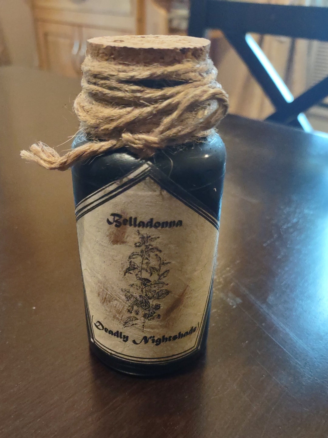 Belladonna Deadly Nightshade Upcycled Decorative Potion Bottle - Etsy