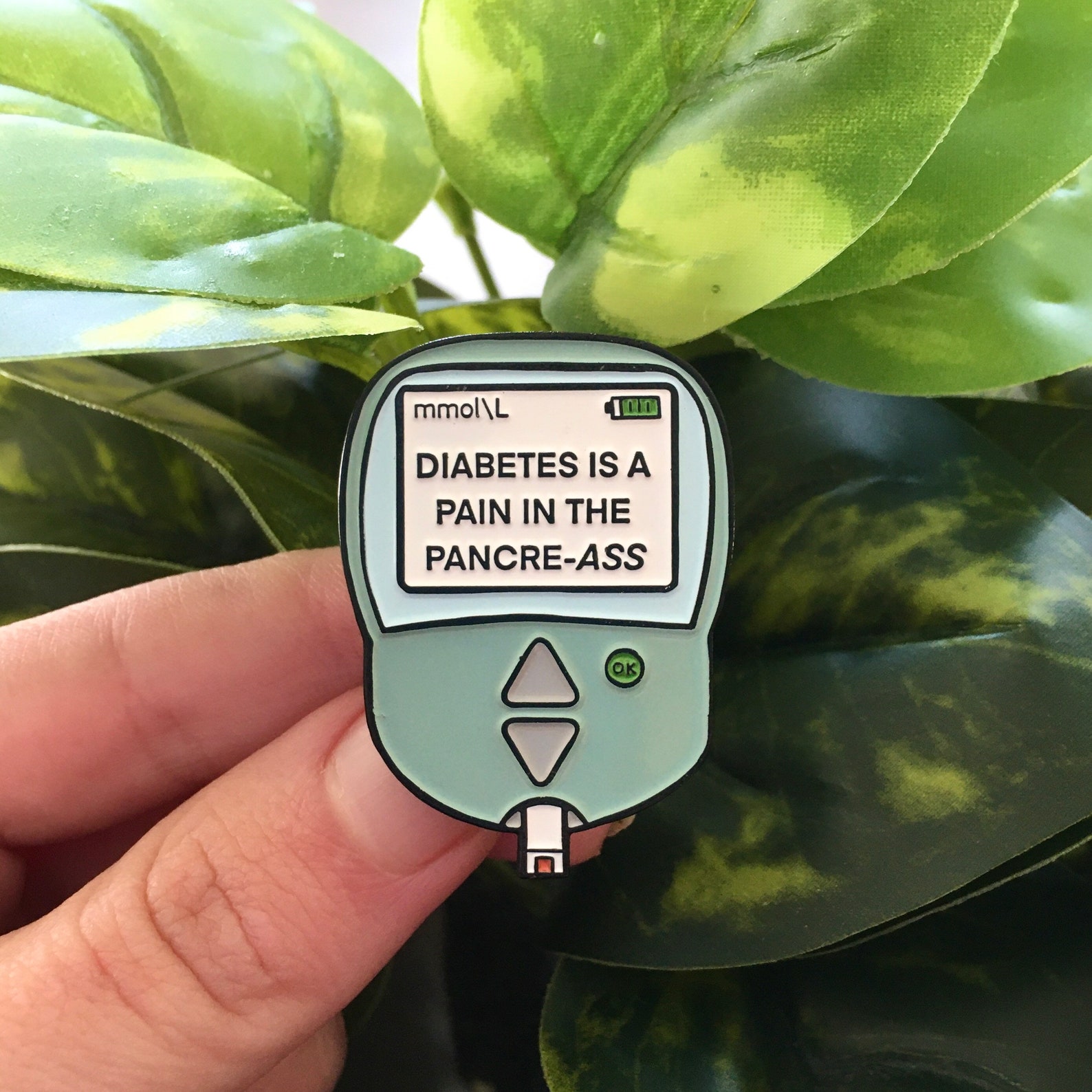 Diabetes Enamel Pin Glucose Meter Pancreas Diabetes Gift - Etsy
