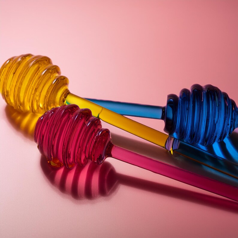 Colored Glass Honey Dipper | Honey Server | Tableware | Kitchenware ...