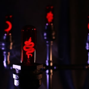 Crescent Moon and Snake Light Bulb Bundle | E27 Red Light Globe ...