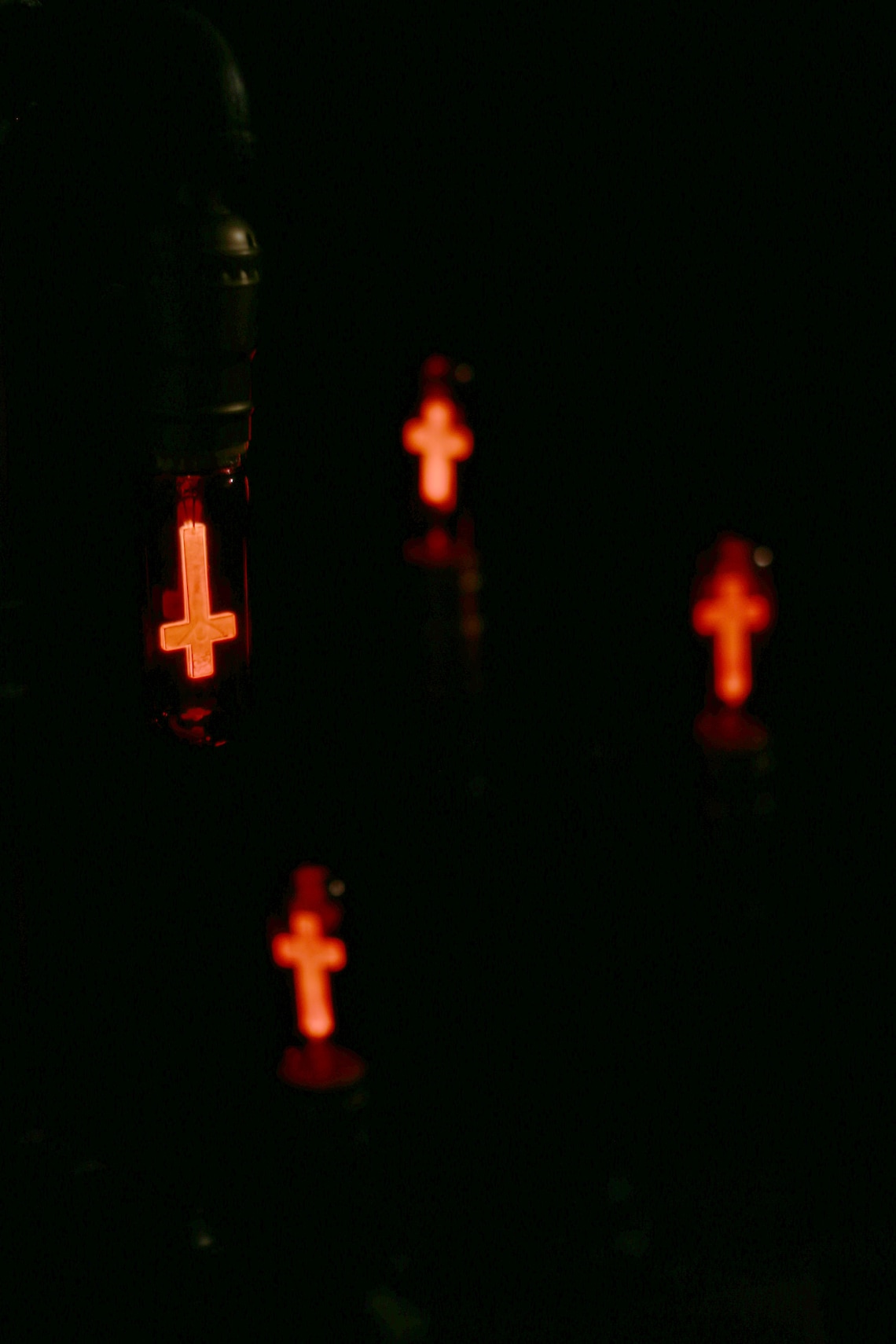 Red Neon Crucifix and Cross Light Bulb E27| Red Light Globe | Novelty ...