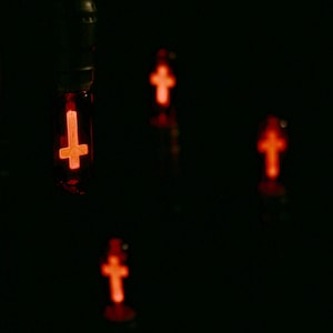 Red Neon Crucifix and Cross Light Bulb E27| Red Light Globe | Novelty ...