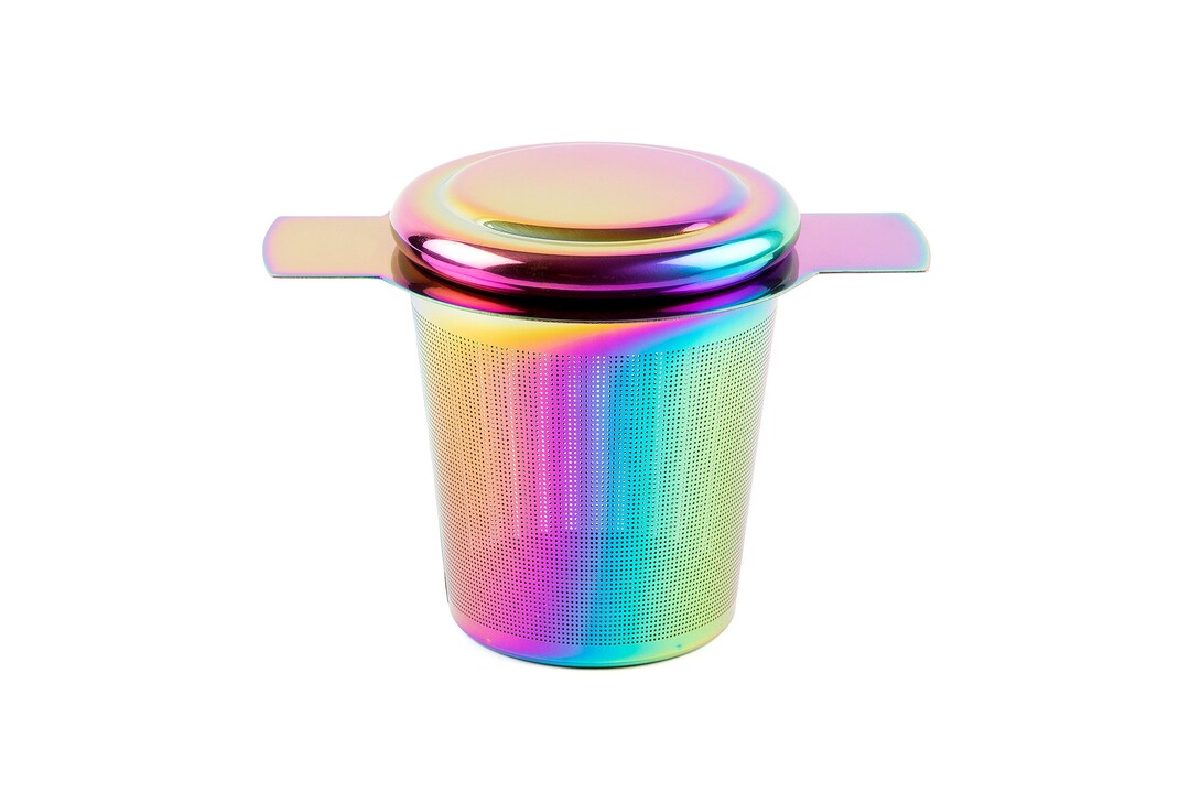 Iridescent Rainbow Tea Infuser Basket – Stainless Steel Loose Leaf ...