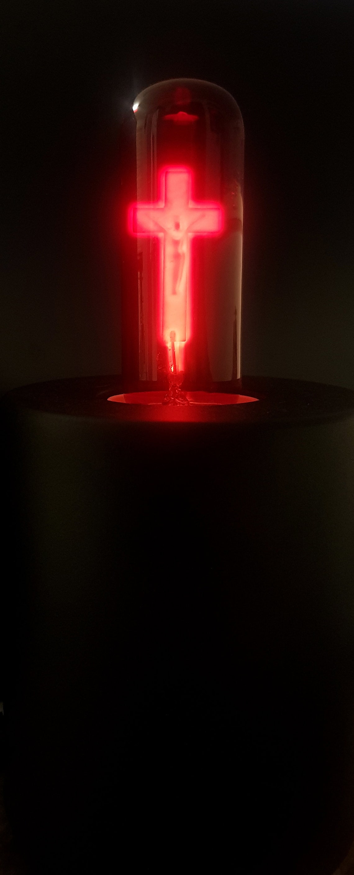 Red Neon Crucifix and Cross Light Bulb E27| Red Light Globe | Novelty ...