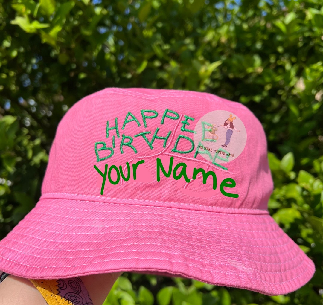 Happy Birthday Your Name Bucket Hat - Etsy
