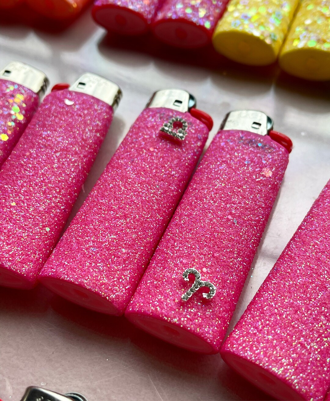 Pink Sugar Coated Bling Lighter (w/ Zodiac Charm) - Etsy